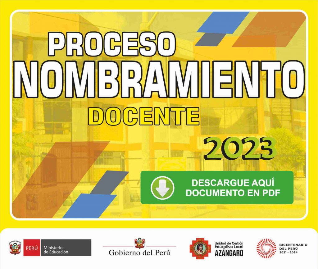 CRONOGRAMA DE ACTIVIDADES DE LA ETAPA DESCENTRALIZADA PARA NOMBRAMIENTO DOCENTE – UGEL AZÁNGARO ...